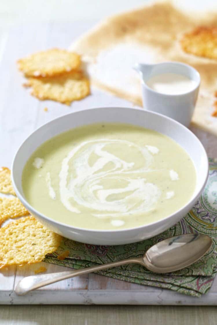 Mary Berry Dolcelatte And Leek Soup With Parmesan Crisps - Mary Berry ...